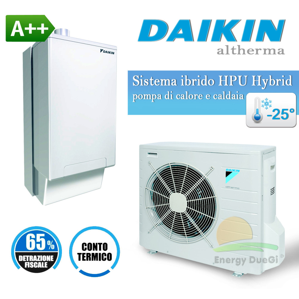 Sistema ibrido Daikin HPU Hybrid in pompa di calore e caldaia a ...